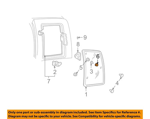 GM OEM 84-23 Astro Cab Side Glass-Hinge Bearing 15005920 | eBay