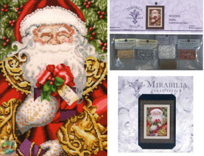MIRABILIA Cross Stitch PATTERN and EMBELLISHMENT PACK Santa MD120 | eBay