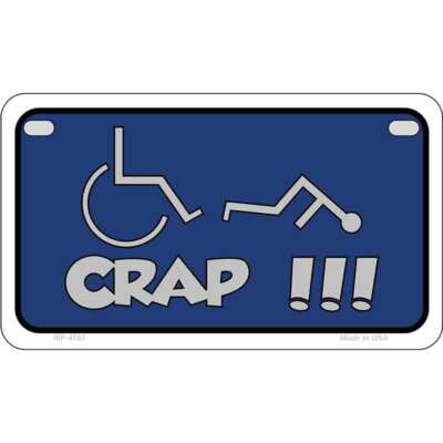 Handicap Crap Logo Novelty Metal Motorcycle Plate MP-4761 | eBay