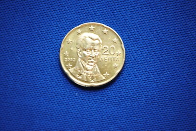 2002 20 EURO CENT COIN LEPTA GREECE I KAPODISTRIAS | eBay Australia