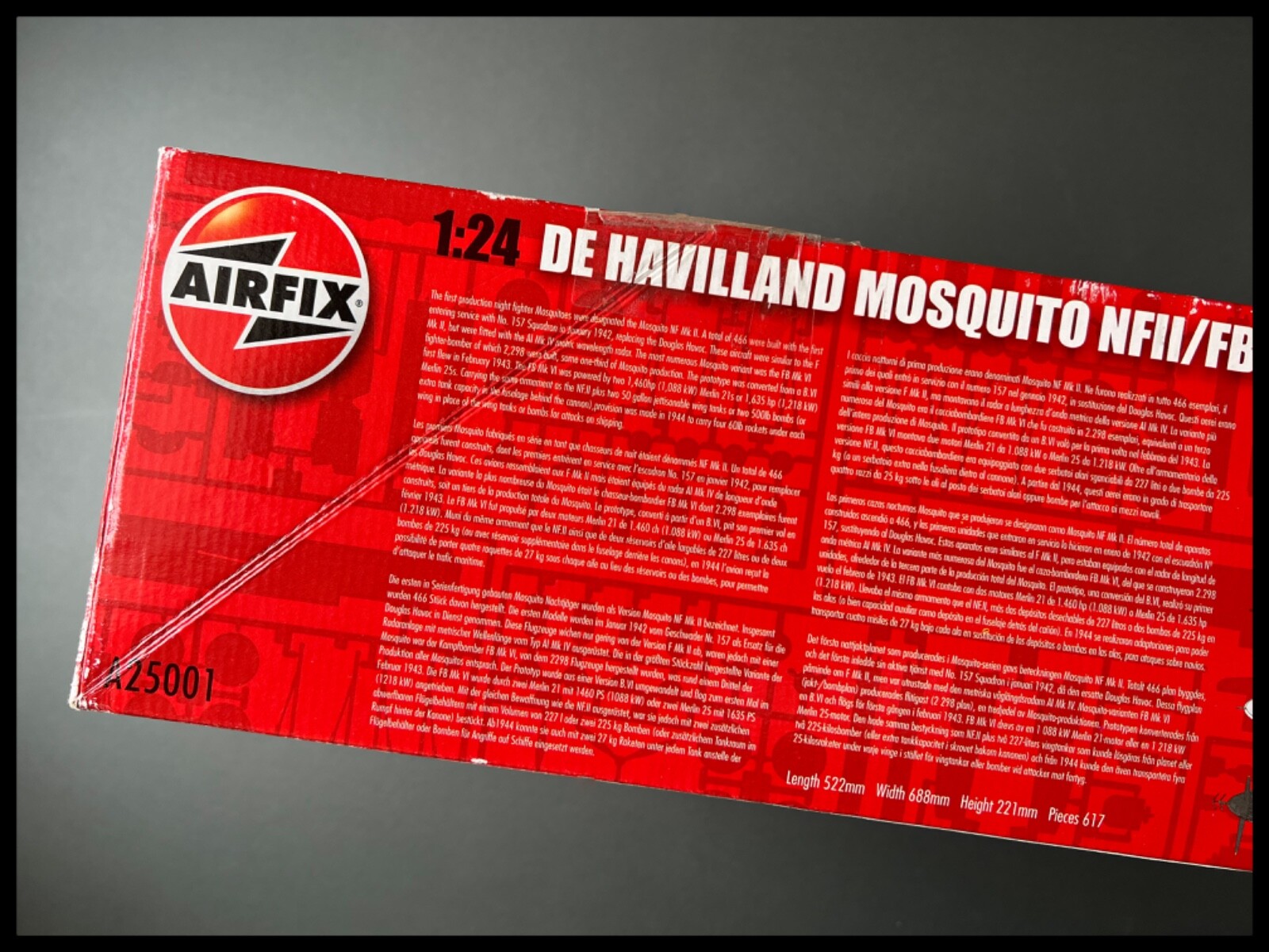 Airfix A25001 124 Scale De Havilland DH-98 Mosquito NF2/ FB6 Military ...