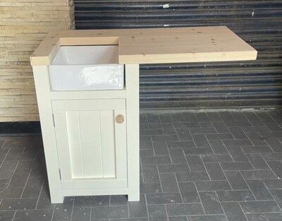 Solid Pine Freestanding Quality Handmade Kitchen/Utility Unit With ...