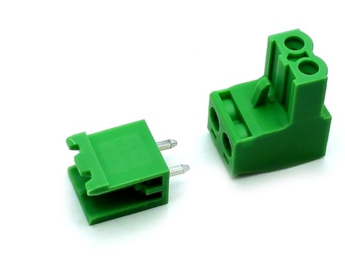 Stock 10Set 2EDG 2 Pin 2P Plug-in Screw Terminal Block Connector 5.08mm ...