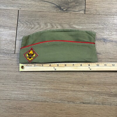 Vintage Boy Scout of America Garrison Cap Sanforized Medium Green Hat ...