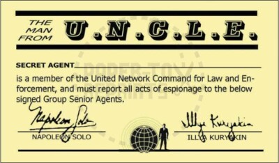 THE MAN FROM U.N.C.L.E SECRET AGENT CARD - VINTAGE REPRINT | eBay