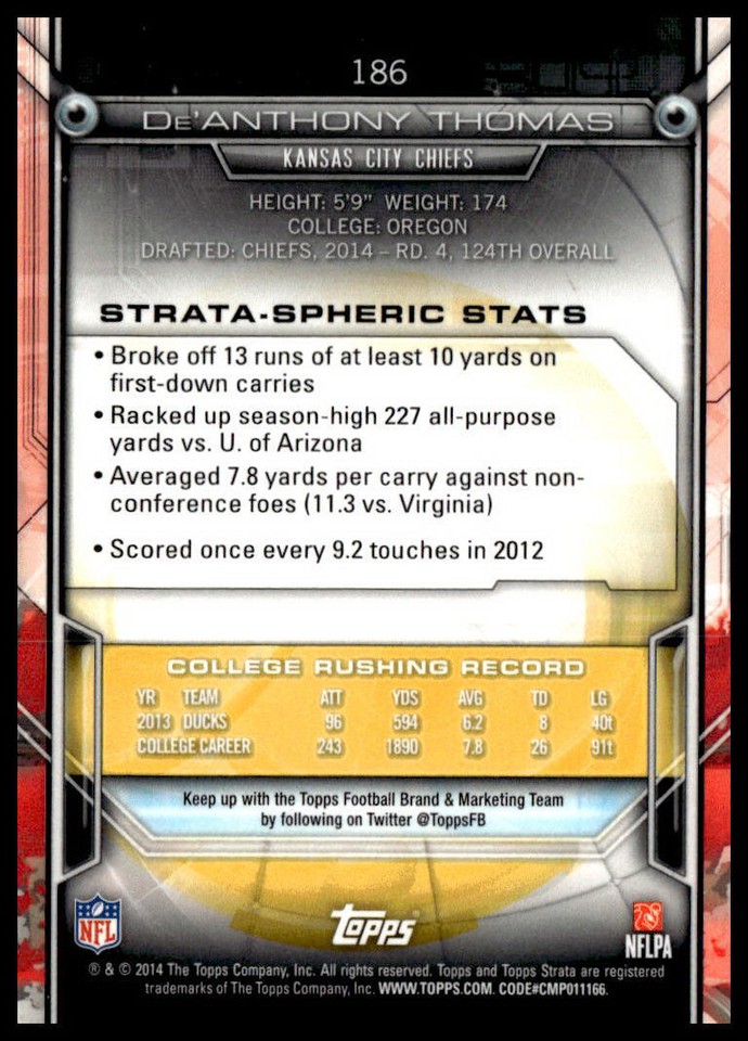 2014 Topps Strata De'Anthony Thomas | eBay