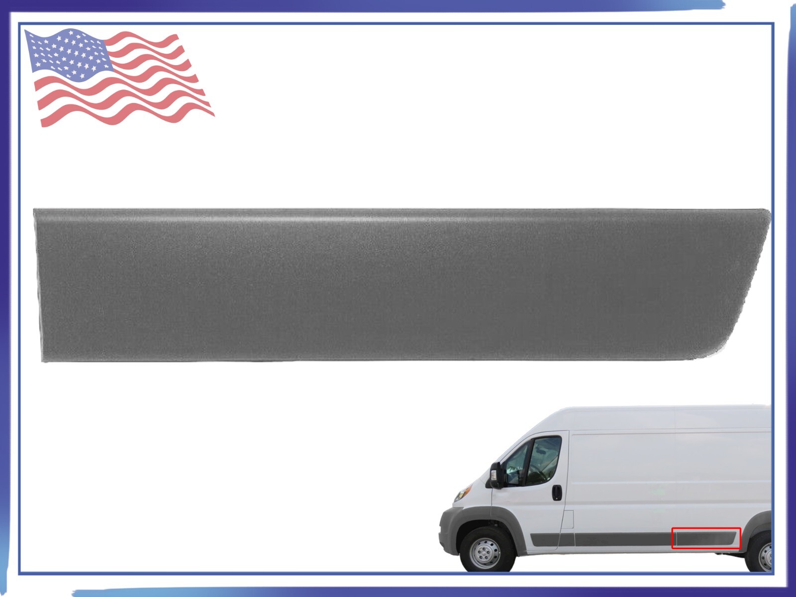 For 2015-2018 Ram ProMaster Extended Driver Left Rear Side Body Molding ...