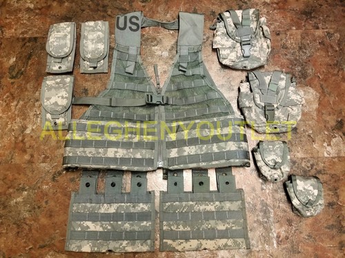 ARMY ACU DIGITAL FLC VEST RIFLEMAN SET FIGHTING LOAD CARRIER LBE LCE W ...