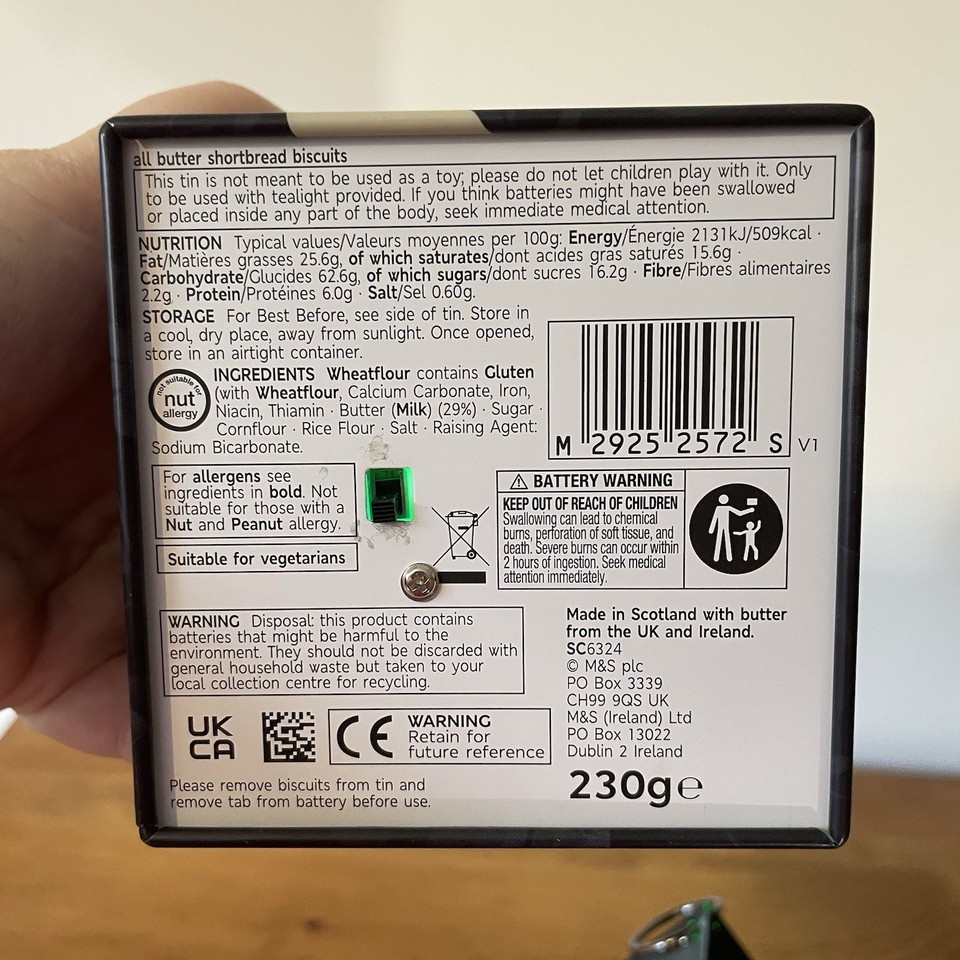 M&S Halloween Green Flickering Light Up Tins Empty | eBay UK