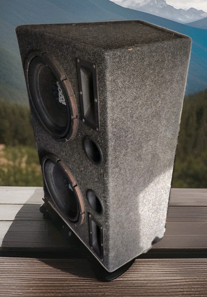 Custom Made Subwoofer Box With Two 12" Hifonics "Power From The Gods ...