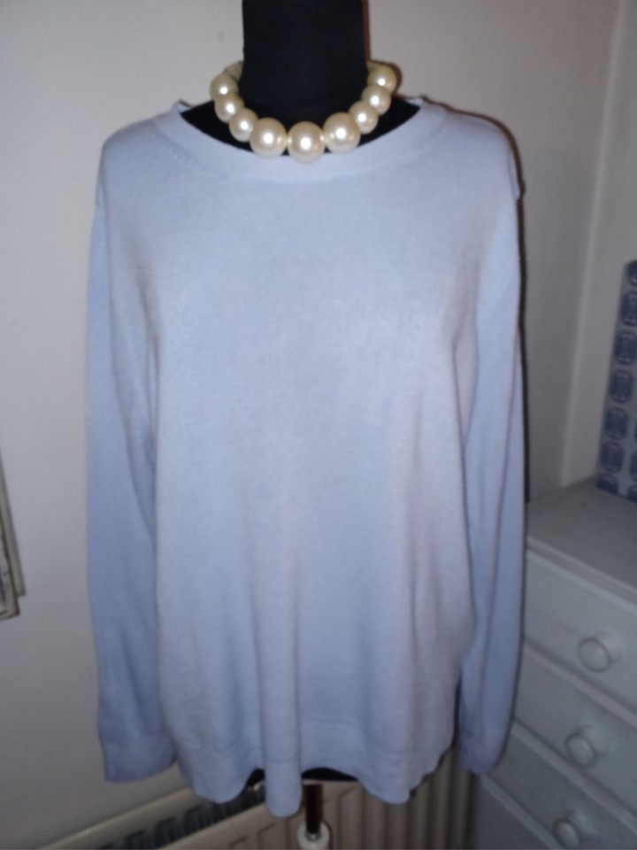 Pretty M&S Marks & Spencer Ice Blue Jumper - Acrylic - UK 20 - | eBay UK