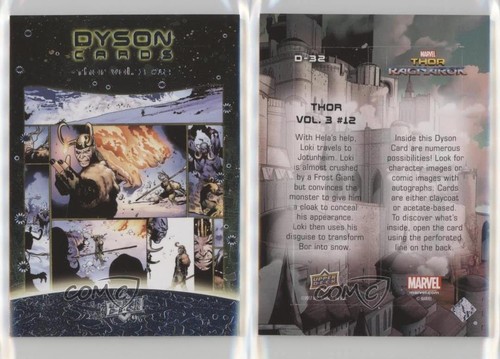 2017 Upper Deck Marvel Thor: Ragnarok Dyson Cards Thor Vol 3 #12 #D-32 ...