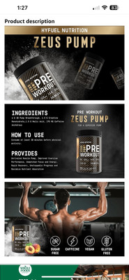 Zeus Pump Pre Workout Dietary Supplement | eBay