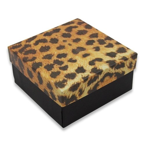 Glossy Leopard Print Cotton Filled Boxes 100pcs for Jewelry, Retail ...