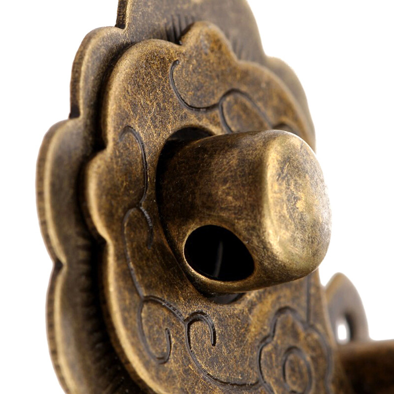 1pc Lock Hasp Hook Metal 6 screws Antique Bronze 40x36mm Decorative ...