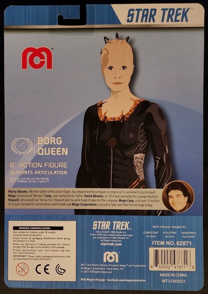 BORG QUEEN MEGO 8" MOC ACTION FIGURE TV 2021 SCI-FI RETRO WGSH ORIGINAL ...