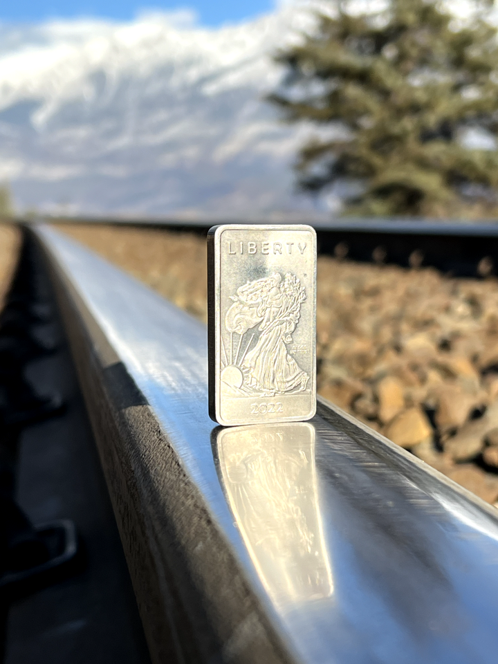 1 TROY OUNCE/OZ .999 Pure Titanium (Ti) Metal Walking Liberty ingot Bar ...