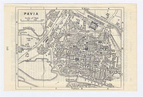 1937 ORIGINAL VINTAGE CITY MAP OF PAVIA / LOMBARDY / ITALY | eBay