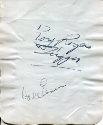 Roy Rogers Dale Evans King of the Cowboys Westerns Dual Signed ...