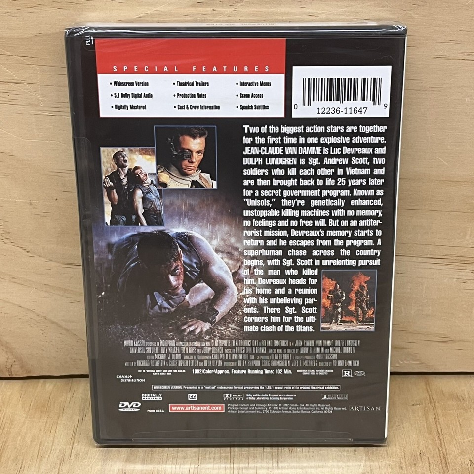 Universal Soldier DVD 1992 Widescreen Jean-Claude Van Damme Dolph ...