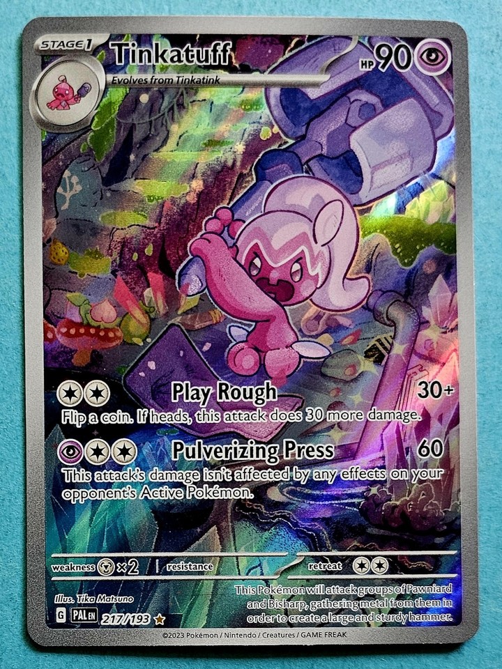 Pokémon Card Tinkatuff Paldea Evolved 217/193 Illustration Rare Full ...