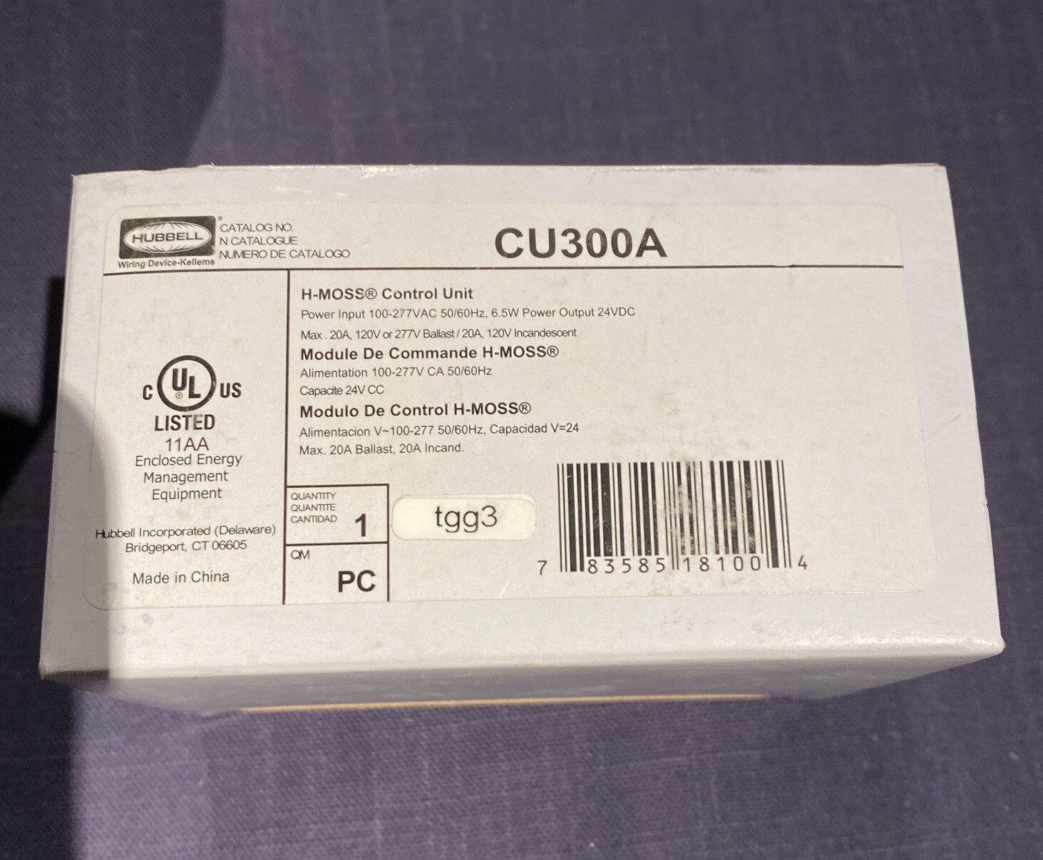 Hubbell CU300A H-moss Occupancy Sensor Control Unit 20a for sale online ...