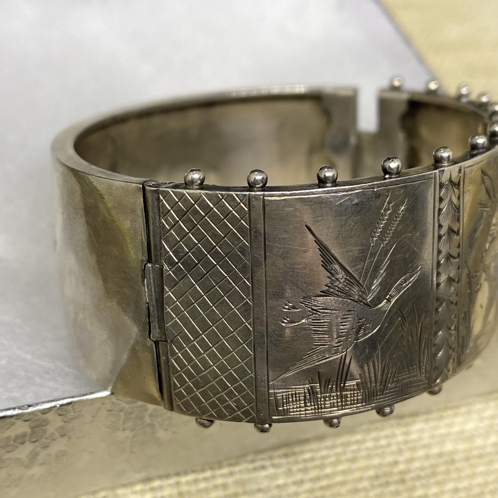 Antique Victorian Sterling Silver English Duck Panel … - Gem