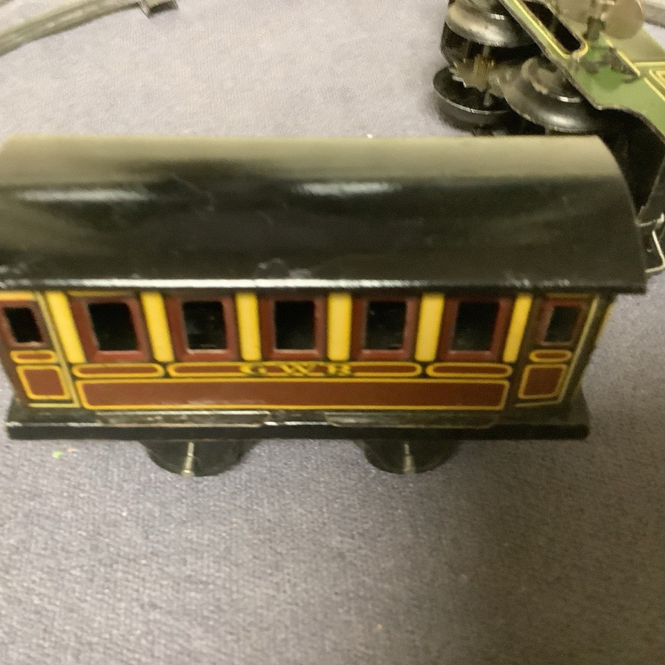 Vintage Early Bing Clockwork Train Set Great Western Railroad Used ...