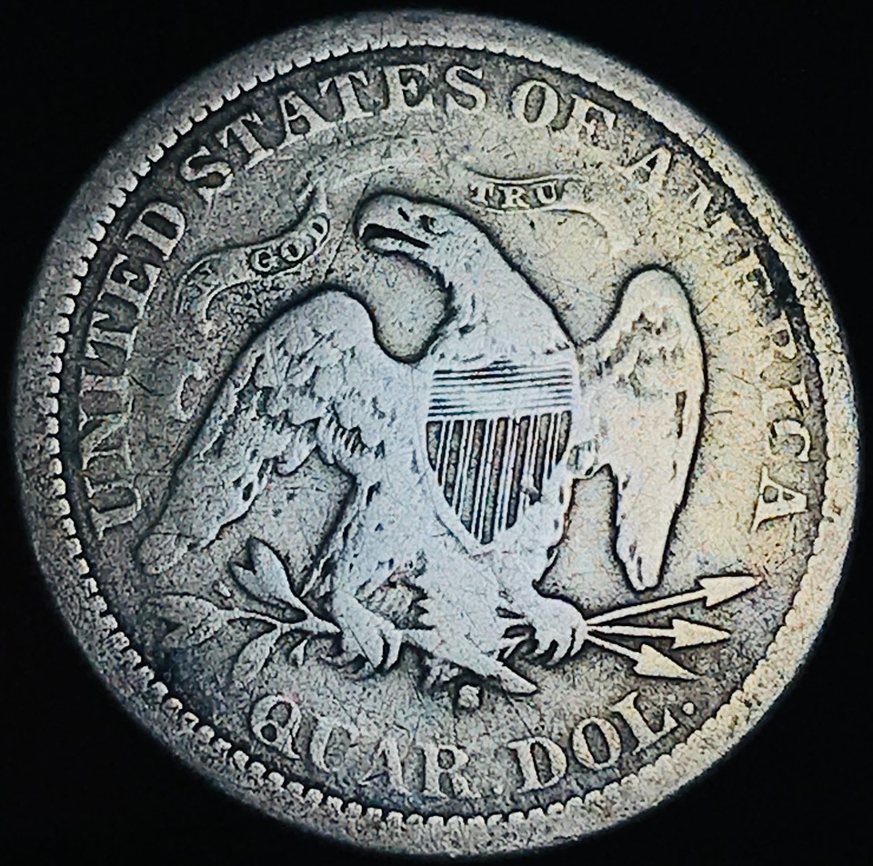 1875 S Seated Liberty Quarter 25C Ungraded 90% Silver US Coin CC27154 ...