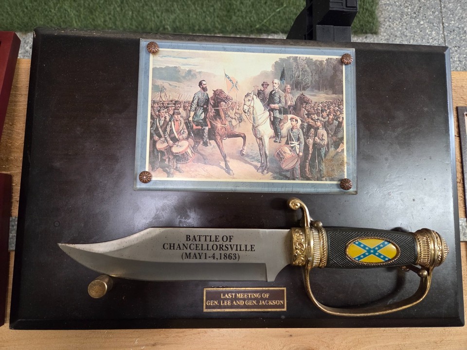 Civil War collection Confederate Rebel Sword bobbleheads plaques knives ...