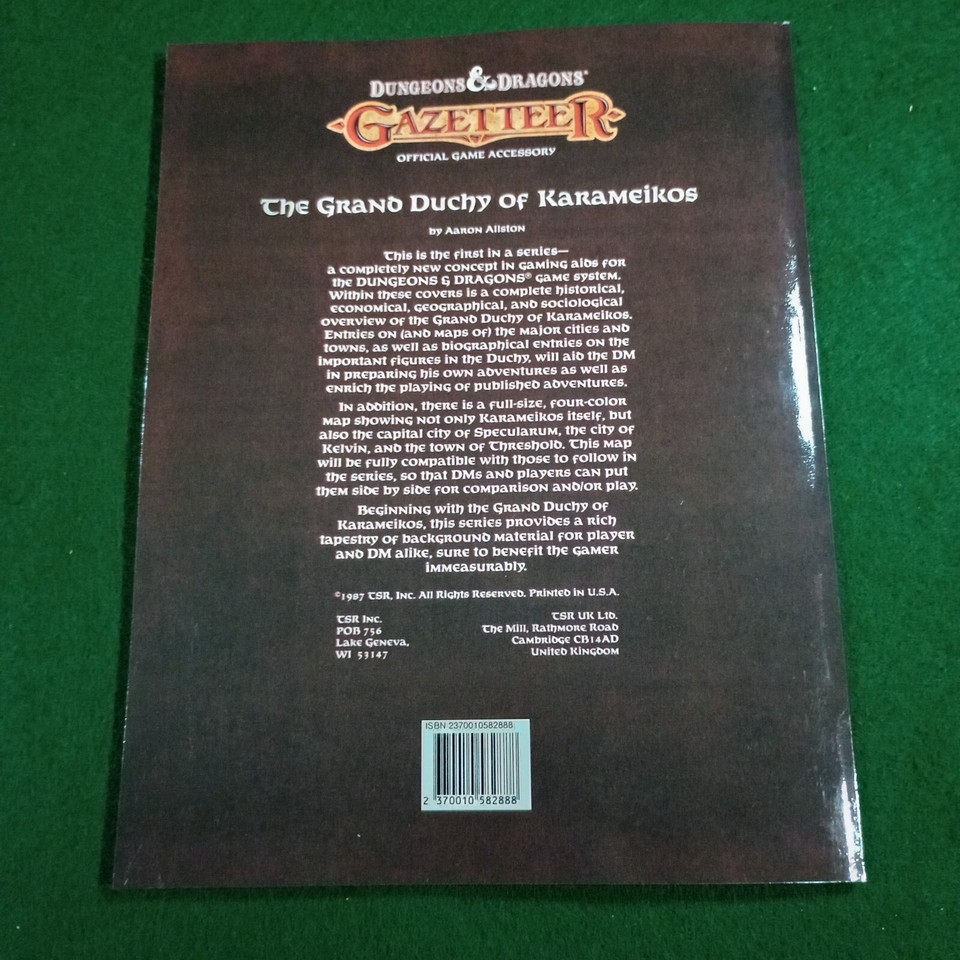 GAZ1 The Grand Duchy of Karameikos Dungeons and Dragons (Basic) | eBay