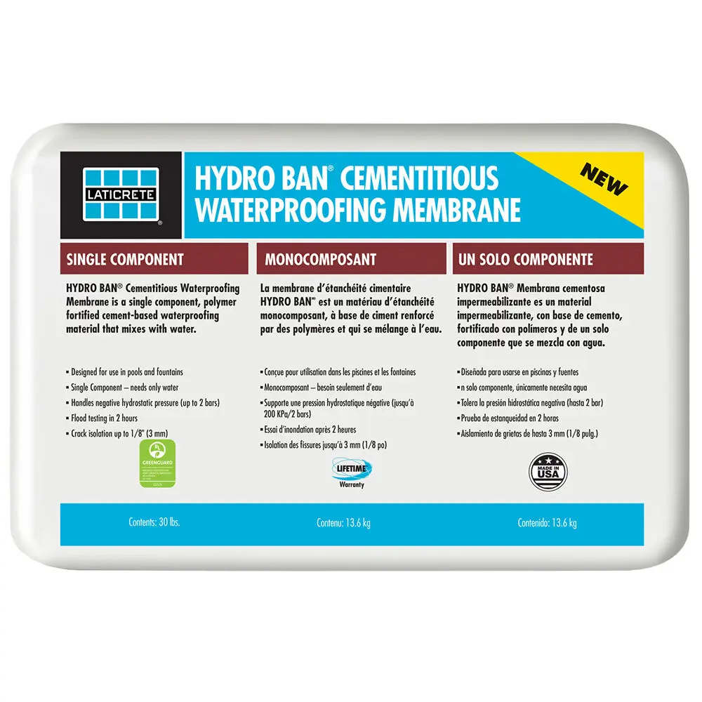 Laticrete HYDRO BAN Cementitious Waterproofing Membrane - 30 lb | eBay