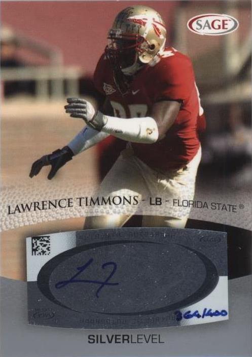 2007 SAGE Autographed Football - Autographs Lawrence Timmons #A55 ...