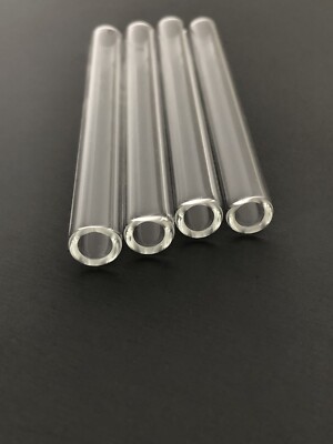 HEAVY PYREX GLASS TUBE - 10 mm - 5 INCH - QTY OF 4 - ( Rough Edges ...