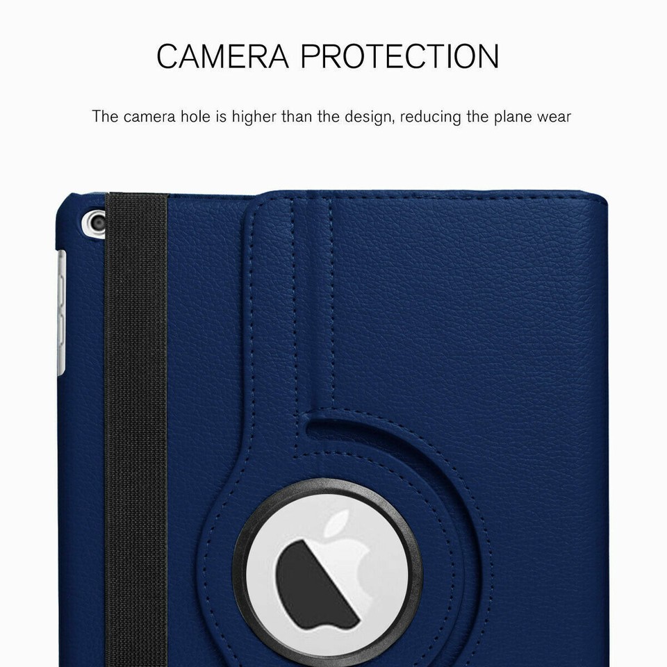 For iPad 10th 9th 8th 7th 6/5th Gen Leather Smart Flip Case Rotating ...