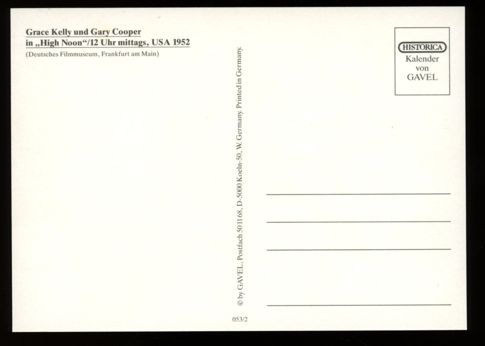 Grace Kelly Gary Cooper Actress Actor Hollywood Movie Cinema Film ...