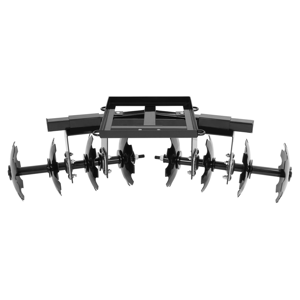 Universal Disc Plow Harrow w/8 Blades Lawn Tractor Accessory For ATV w ...