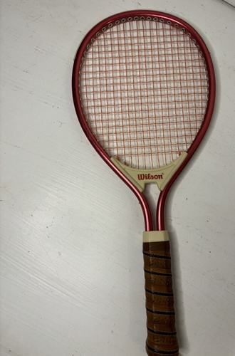 1980's Vintage Wilson Red Raquetball Racket Leather Wrap Grip | eBay