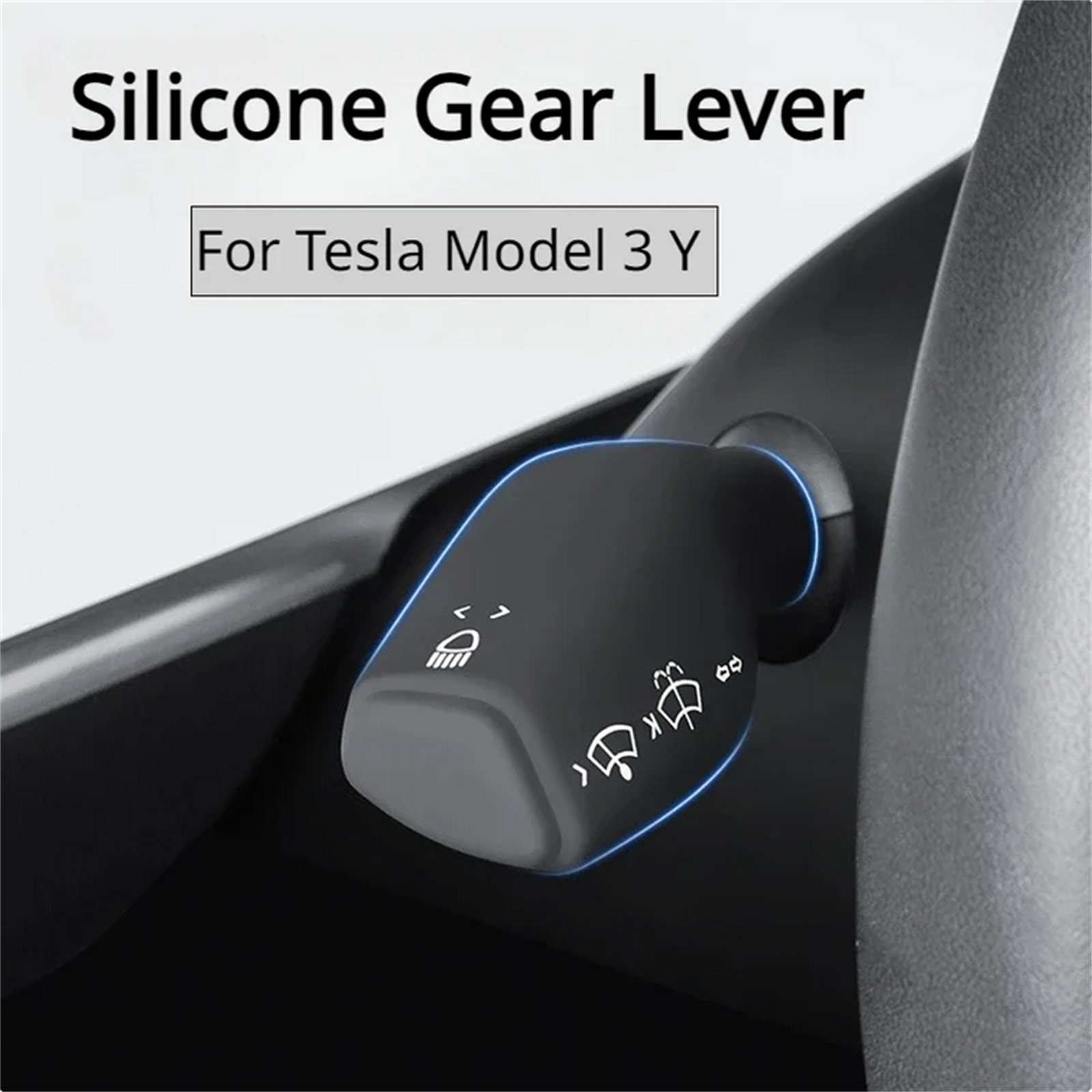 For Tesla Model 3/Y Silicone Shift Knob Protection Cover Car ...