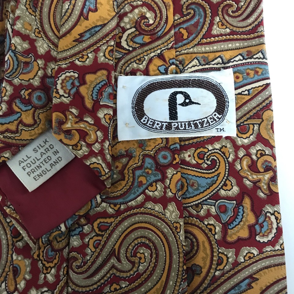 Vintage Bert Pulitzer England Floral Paisley Silk Tie | eBay