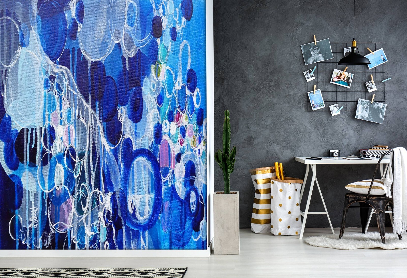 3D Blue Point A473 Wallpaper Wall Mural Self-adhesive Misako Chida ...