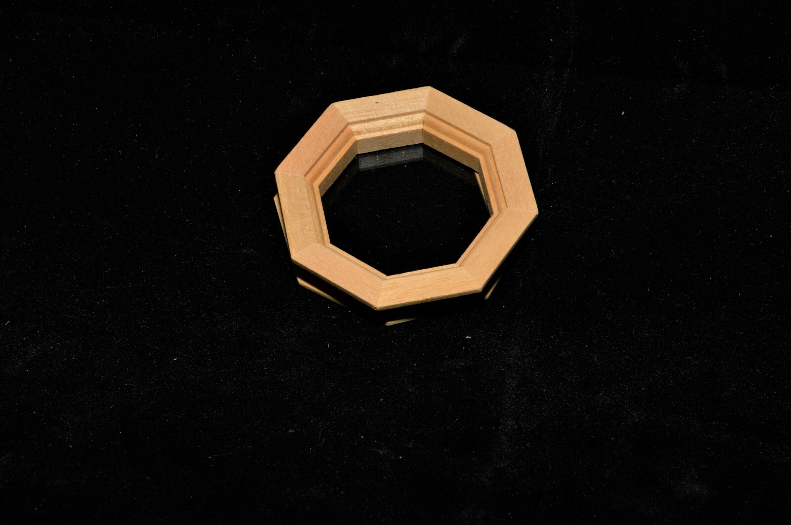 Octagon Wood Window, Clear Panel Assembled Inter Trim Fits opening 2-1/ ...