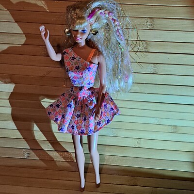 1966 MATTEL BLONDE w/ GLITTER BARBIE DOLL INDONESIA SIL SHELL EARRINGS ...