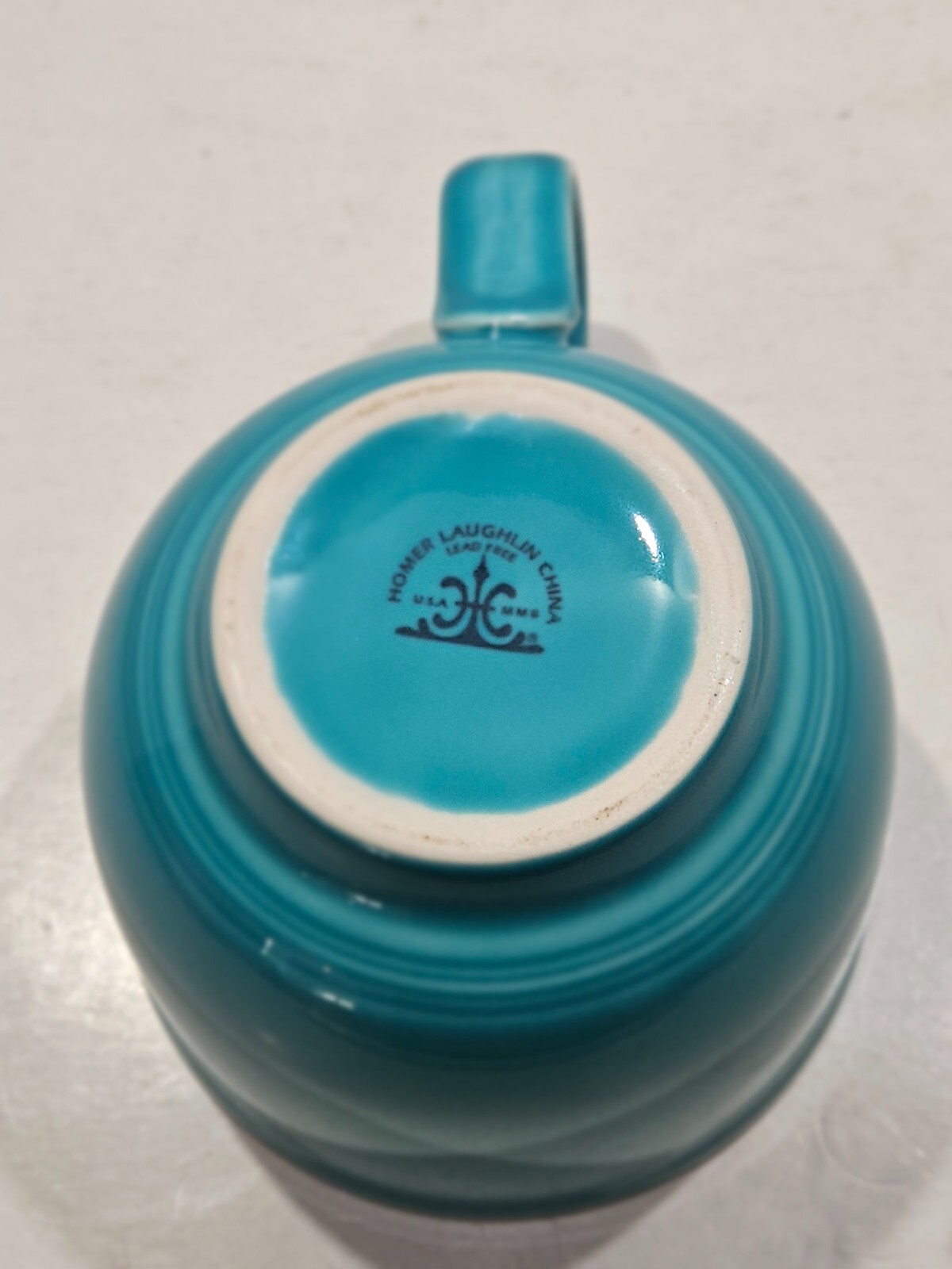 Fiesta Turquoise Jumbo Mug/Chili Bowl Blue Fiestaware HLC Backstamp ...
