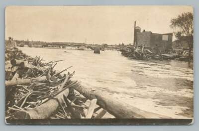 Logging River Scene w Mill RPPC Antique Lumber Photo Postcard 1910s | eBay