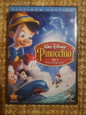 Pinocchio (DVD, 2009, 2-Disc Set, 70th Anniversary Platinum Edition ...