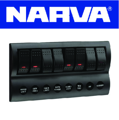 12V NARVA 8-WAY LED SWITCH PANEL 63196 CARAVAN BOAT CAR VEHICLE BUS 4WD ...