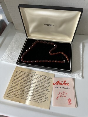 Magnificent Vintage Genuine Amber Guild Necklace 12K Gold Filled David P Ehrlich | eBay