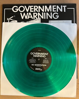 LP: GOVERNMENT WARNING - No Moderation NEW SEALED REISSUE HC PUNK GREEN ...
