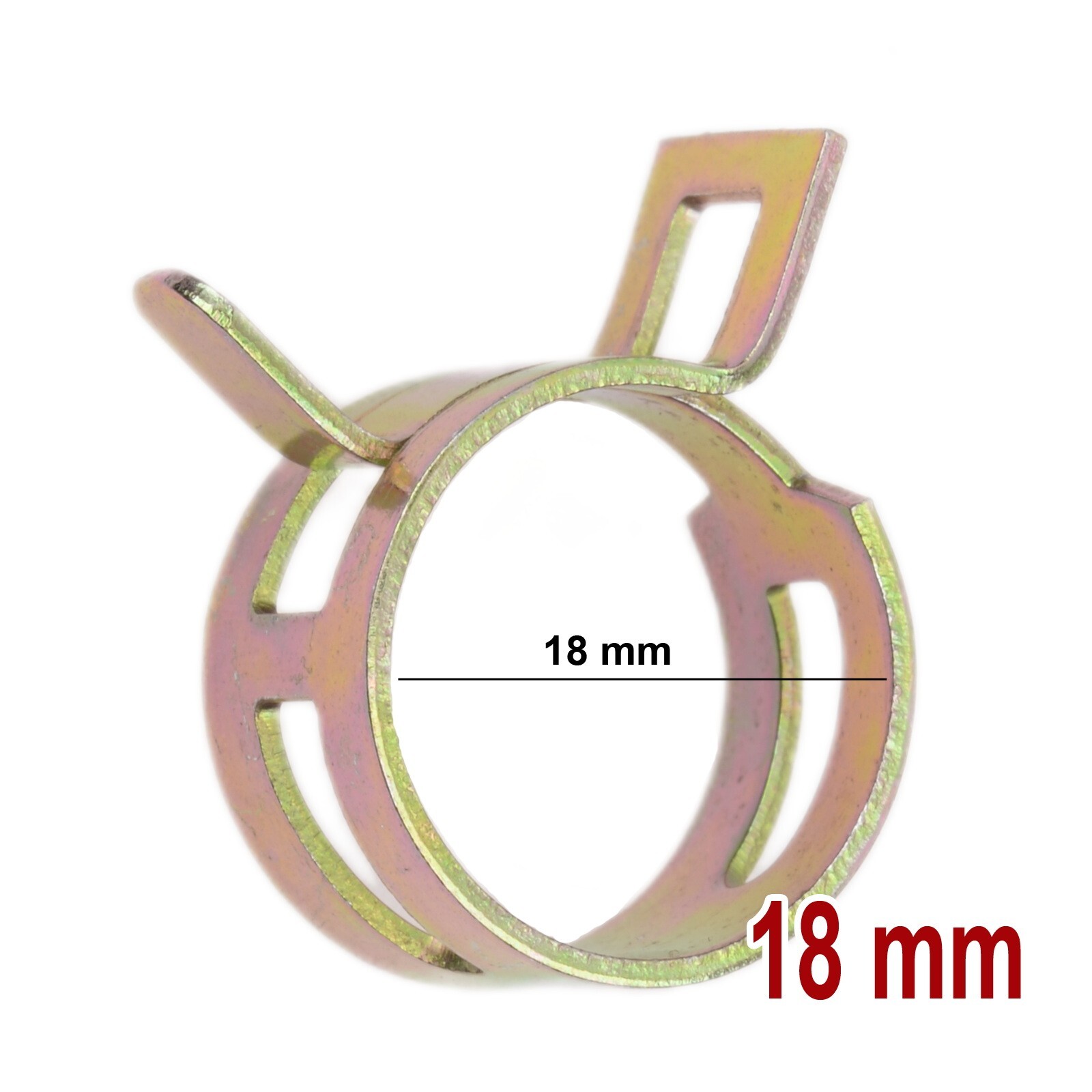 18 mm Spring Band Hose Clamps Clip Air Vacuum Pipe Plumbing Fuel Line ...